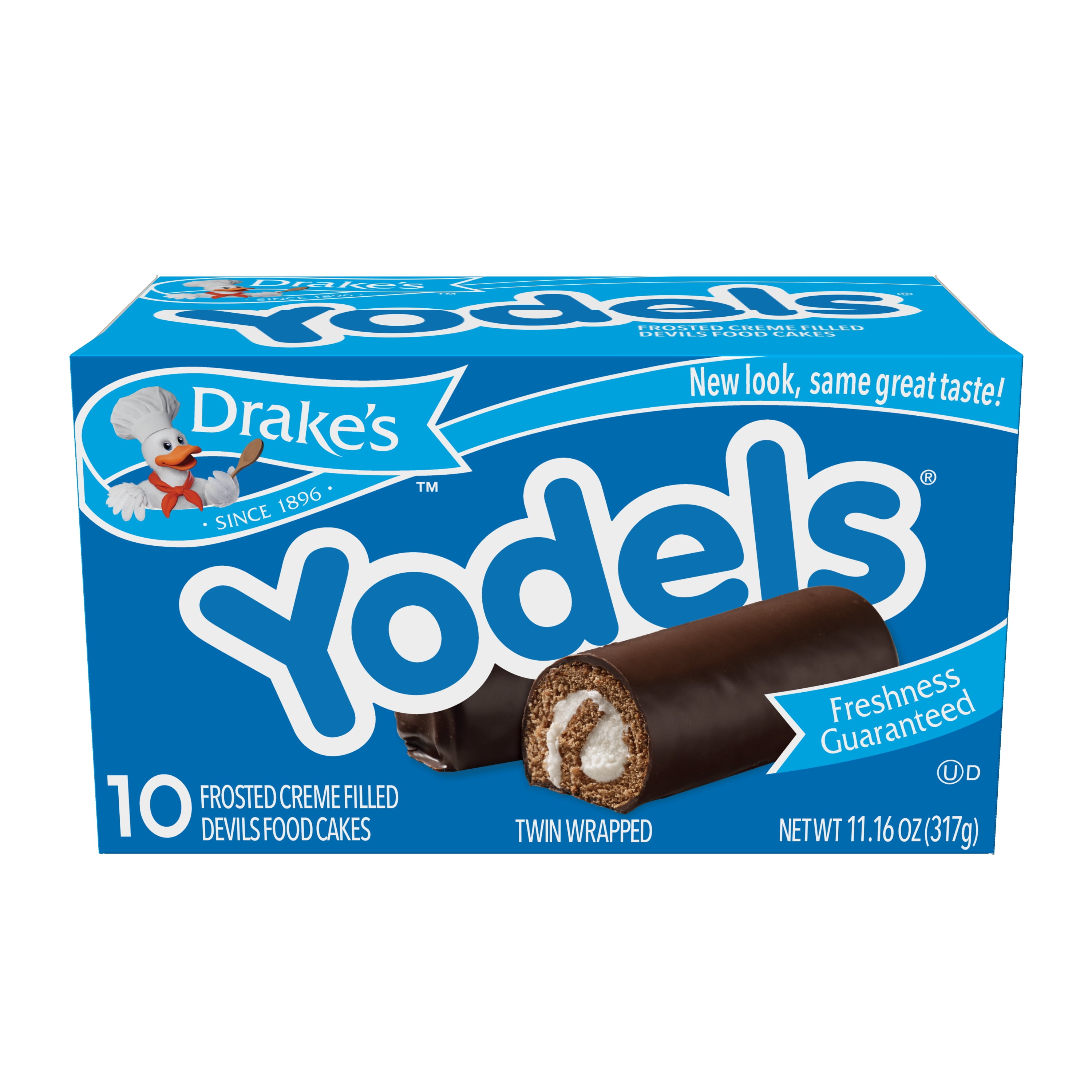 Drake's Yodels Frosted Cream Filled Snack Cakes, 5 Ct, 11.16 oz ...