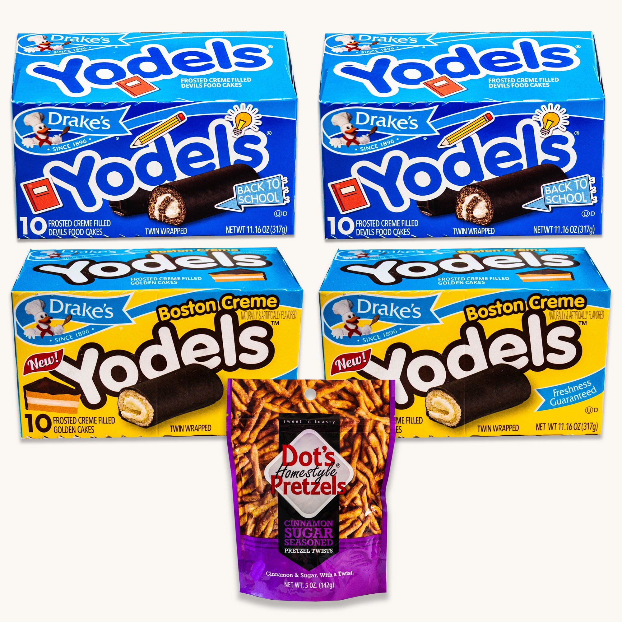 Drakes Boston Creme Yodels (2, 10ct packs) - Yodels (2, 10ct packs ...