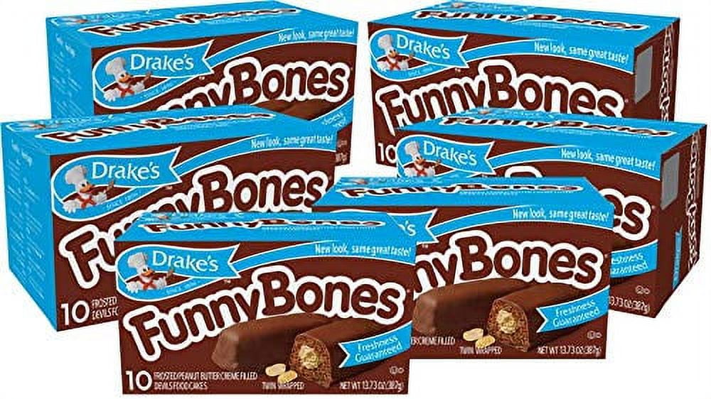 Drakes Bakery Funny Bones, Wrapped Peanut Butter Creme Filled Devil's ...