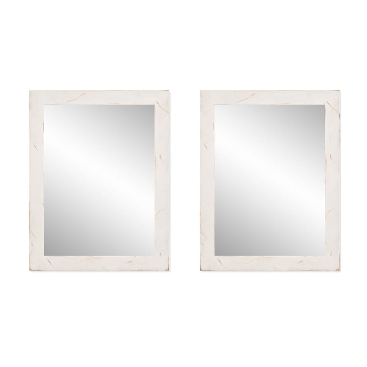 Drakestone Farmhouse Vanity Mirror (Set of 2) - Whitewash - Walmart.com