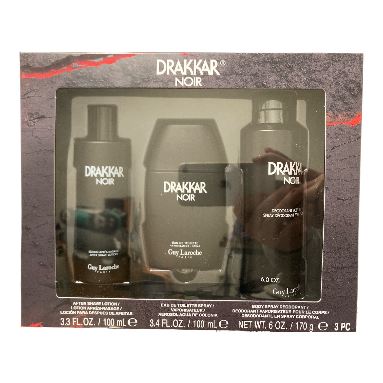 Drakkar Noir Eau De Toilette, Deodorant Spray, After Shave Lotion Gift ...