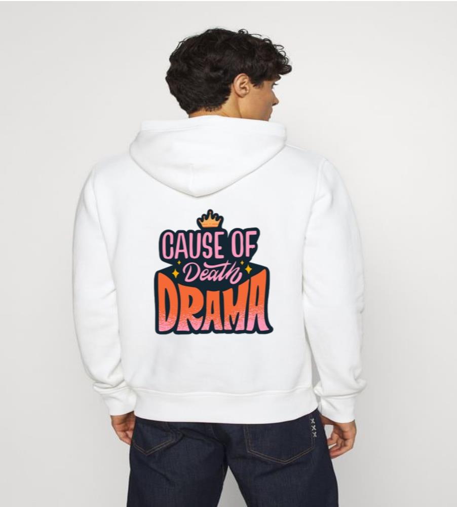 Drama Lettering Quote Colorful Hoodie Bold and Fun Design for Fans of ...