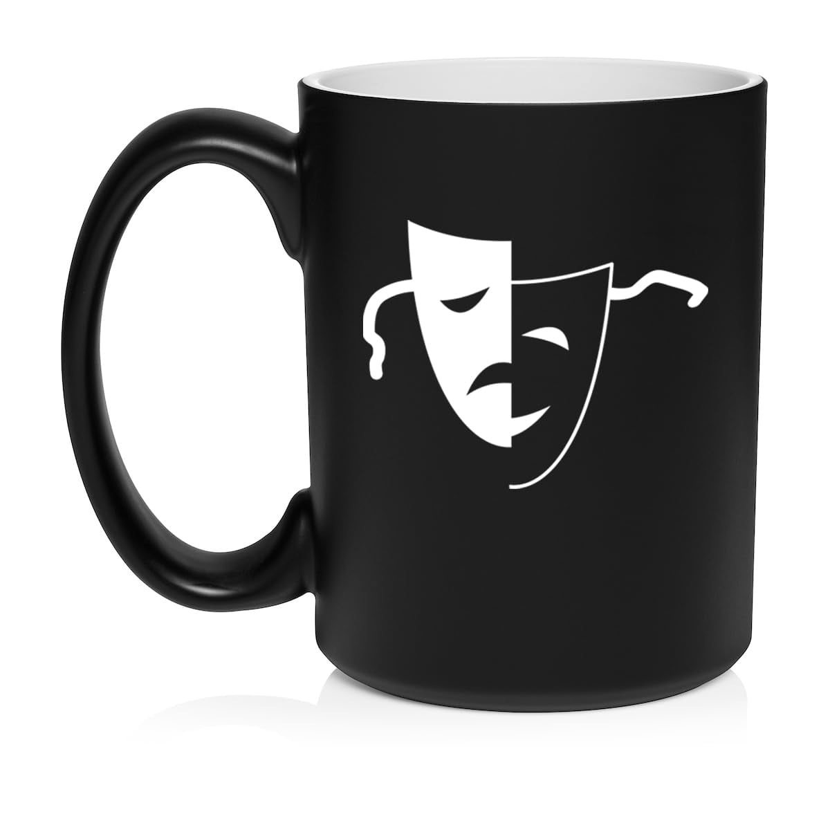 Drama Mask, Tragedy and Comedy Masks, Theater Gift Ceramic Coffee Mug ...