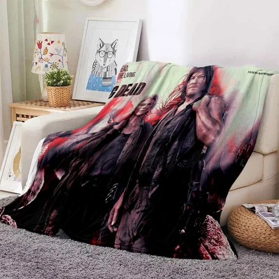 Drama The Walking Dead Series Soft Throw Blanket Zombie Movie Printed ...