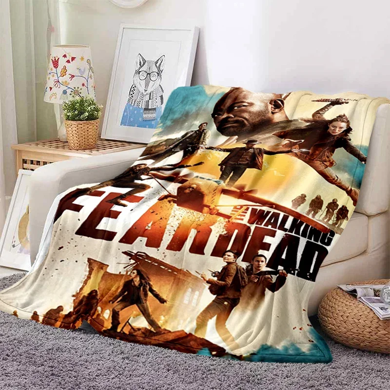 Drama The Walking Dead Series Soft Throw Blanket Zombie Movie Printed ...