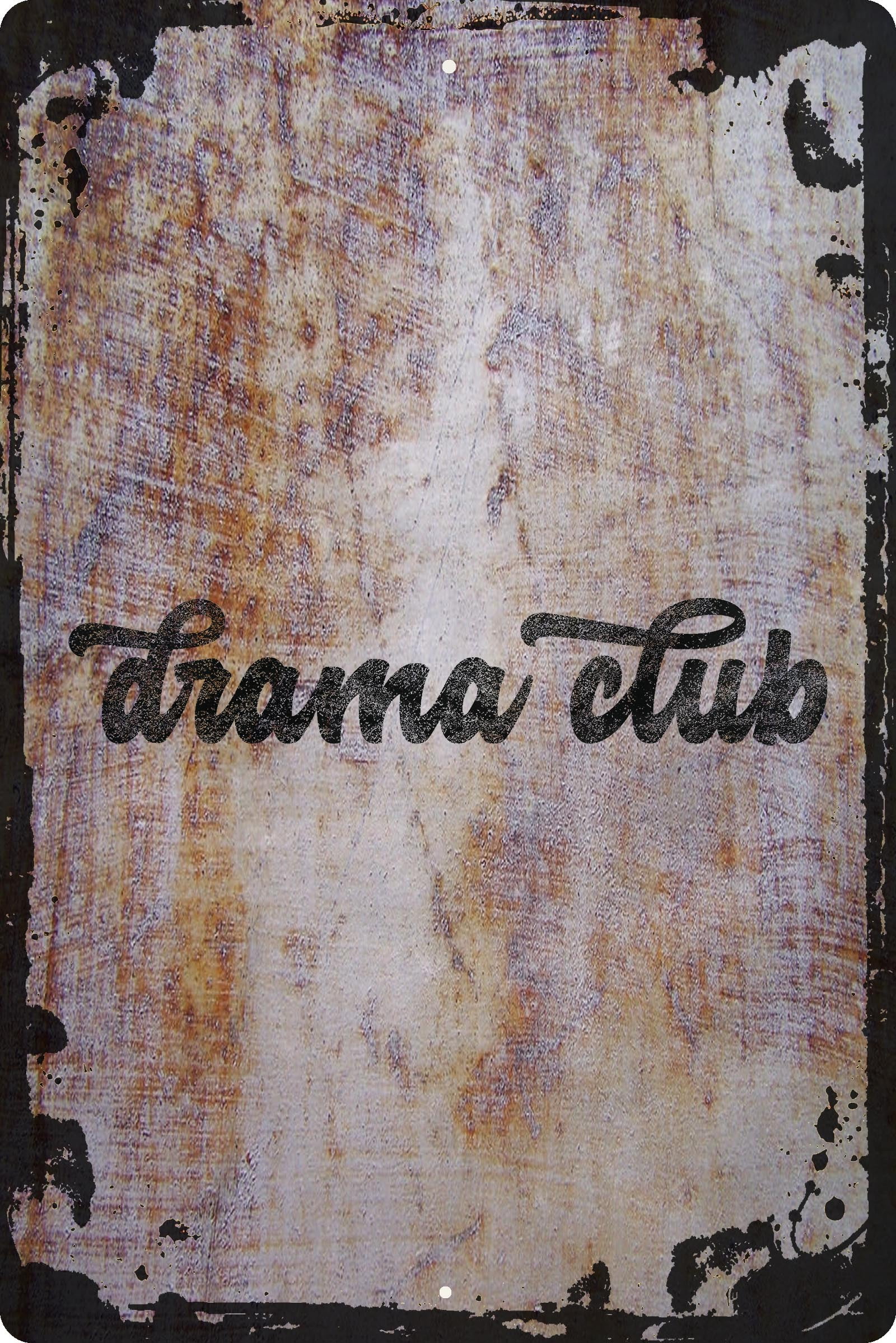 Drama club cursive school acting performance stage Beige Wall Art Decor ...