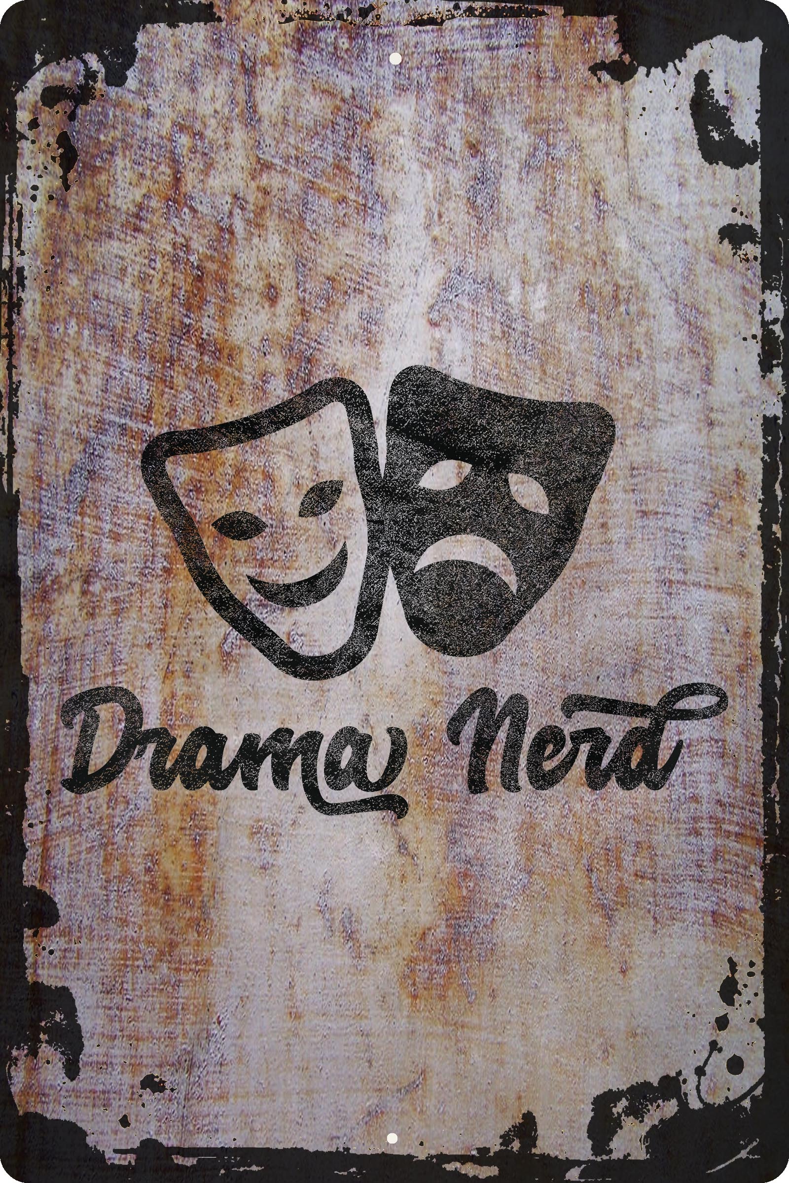 Drama nerd mask comedy tragedy acting stage actor actress school Beige ...