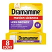 Dramamine Motion Sickness Less Drowsy Tablets - Travel Size, 8 Count ...
