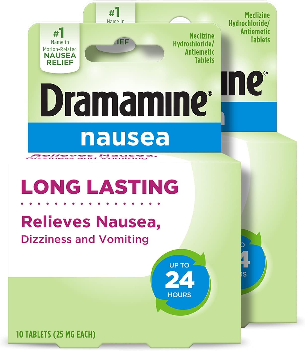 Dramamine-N Long Lasting Formula Nausea Relief | 10 Count | 2 Pack ...