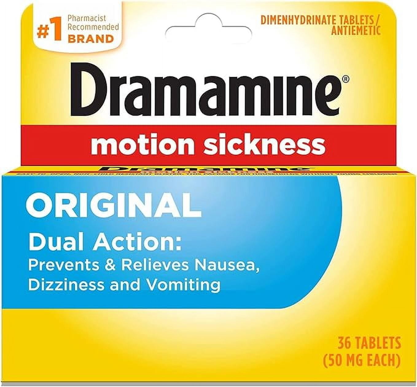 Dramamine Original Formula Fast Acting Motion Sickness Relief Tablets ...