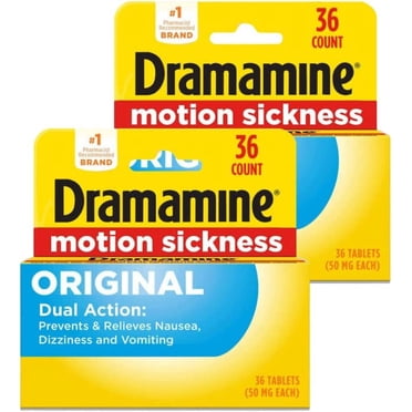 Dramamine Chewable Tablets for Kids, Grape Flavor, 8 CT (Pack - 6 ...