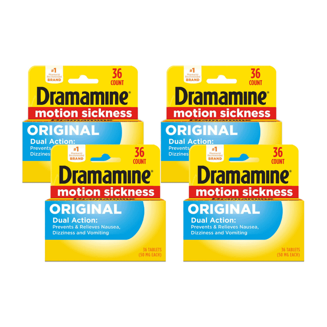 Dramamine Original Formula Motion Sickness Relief Tablets, 36 ct, Pack ...