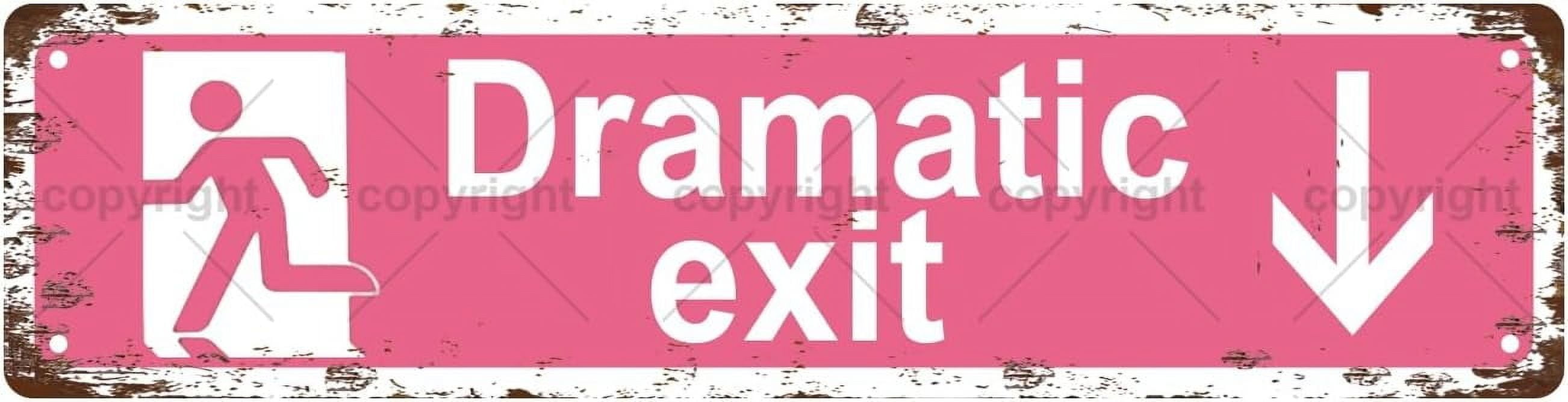 Dramatic Exit Down Arrow Vintage Metal Tin Street Sign Bar Cafe Garage ...