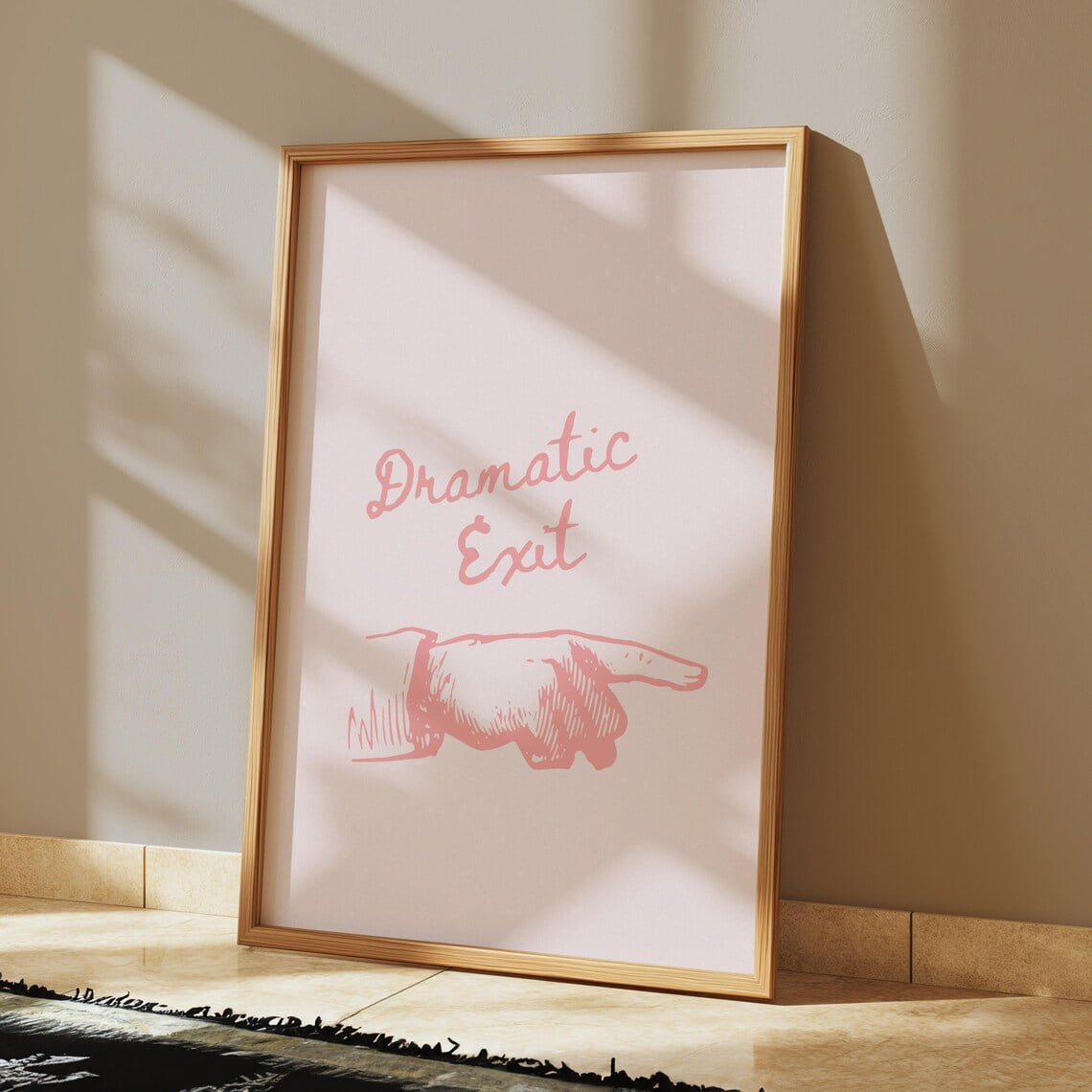 Dramatic Exit Poster, Exit Sign, Trendy Dramatic Exit Sign Print, Funny ...