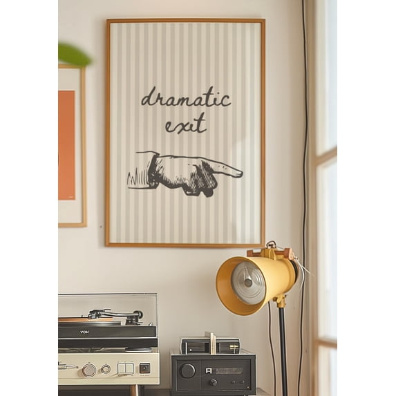 Dramatic Exit Poster, Exit Sign, Trendy Dramatic Exit Sign Print ...