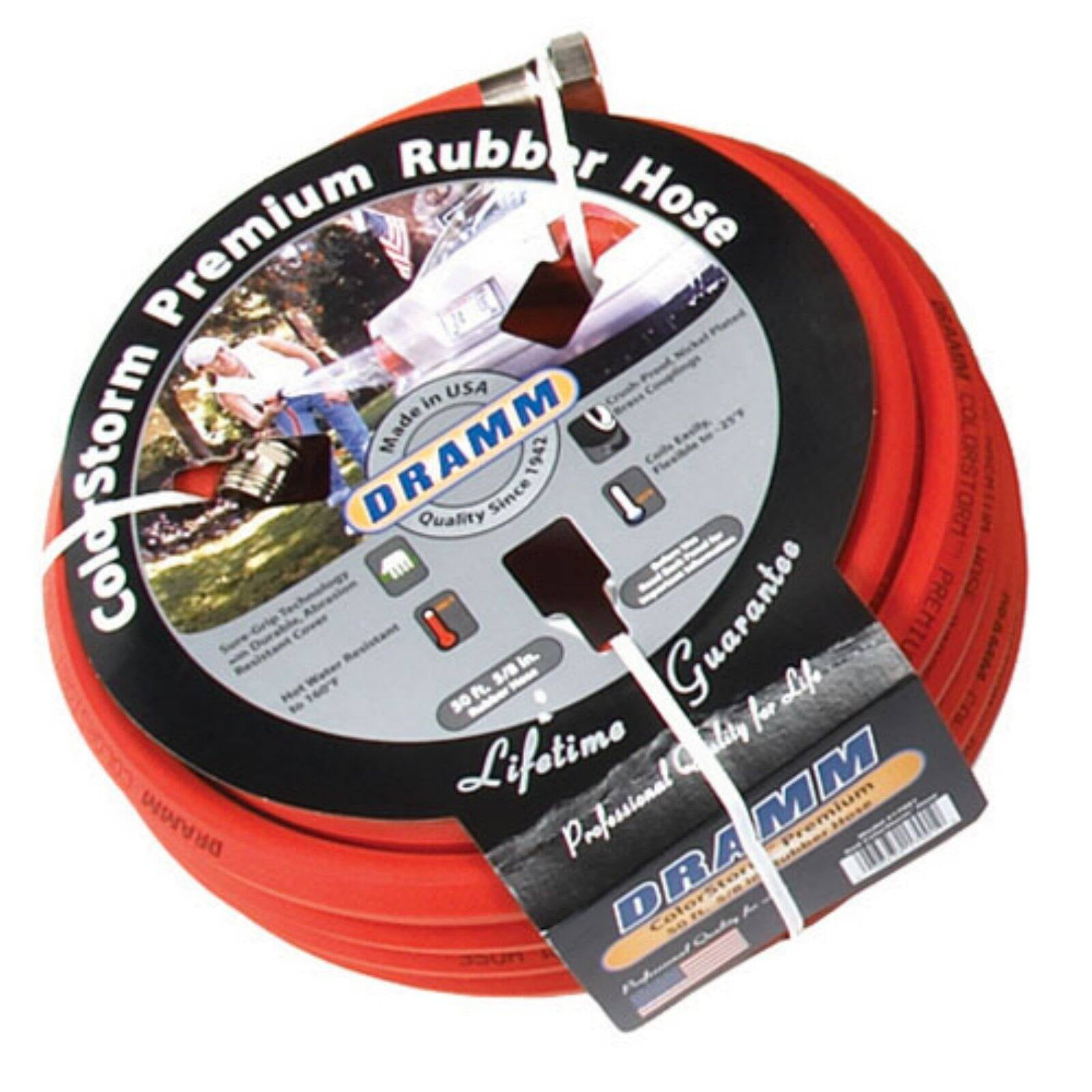 Dramm 17005 ColorStorm Rubber Garden Hose, 5/8" x 50', Blue - Walmart.com