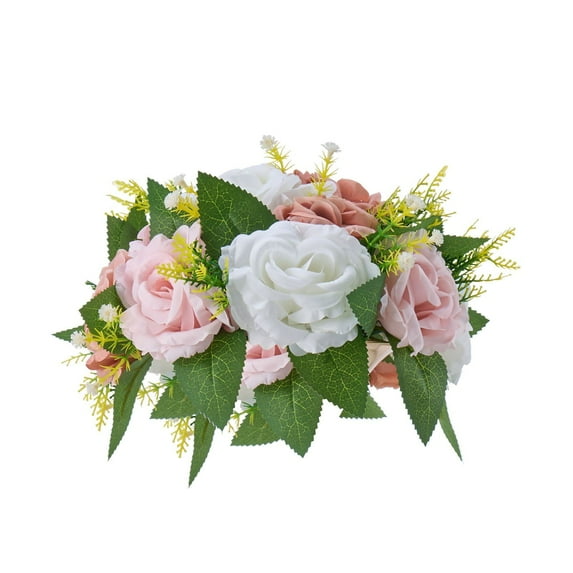 Dranite 10-Pack Artificial Rose Flower Ball Arrangements, 9.5-Inch Faux ...
