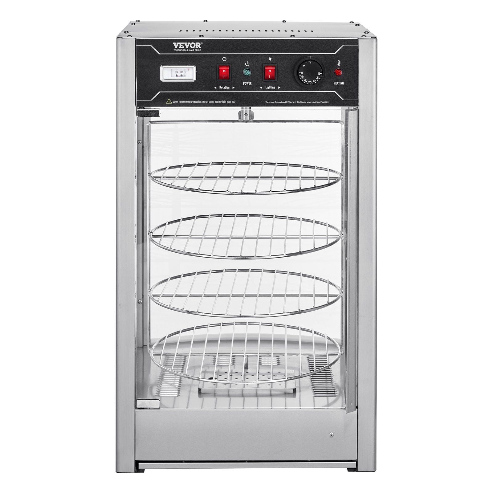 Dranite 14-Inch 4-Tier Commercial Pizza Food Warmer Display, Electric ...