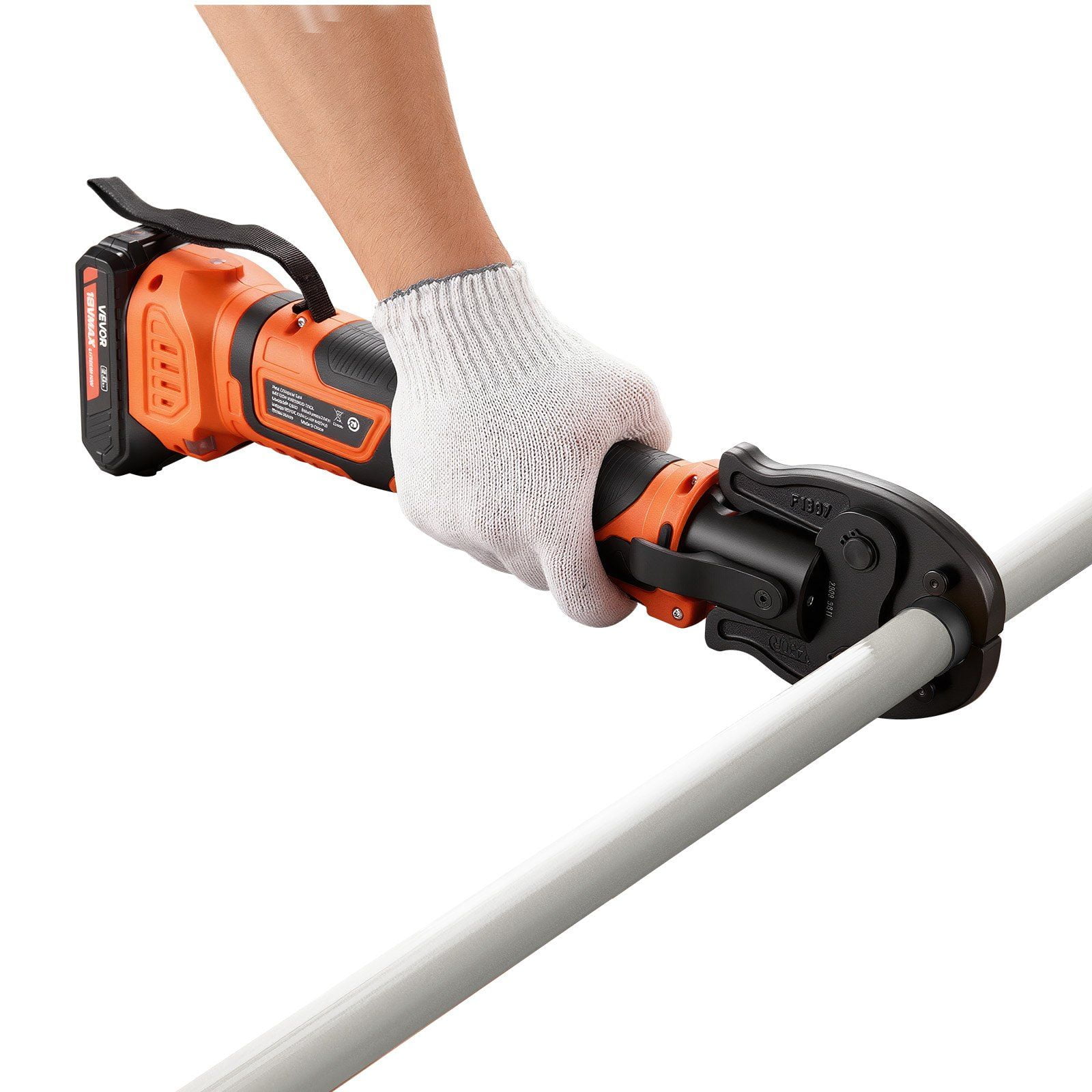 Dranite 18V Cordless PEX Press Tool Kit with Fast Charger, 2 Batteries ...