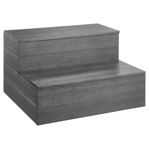 Dranite 2-Step Spa Stairs 600 lbs Weight Capacity 25 Inch Wide Graphite ...