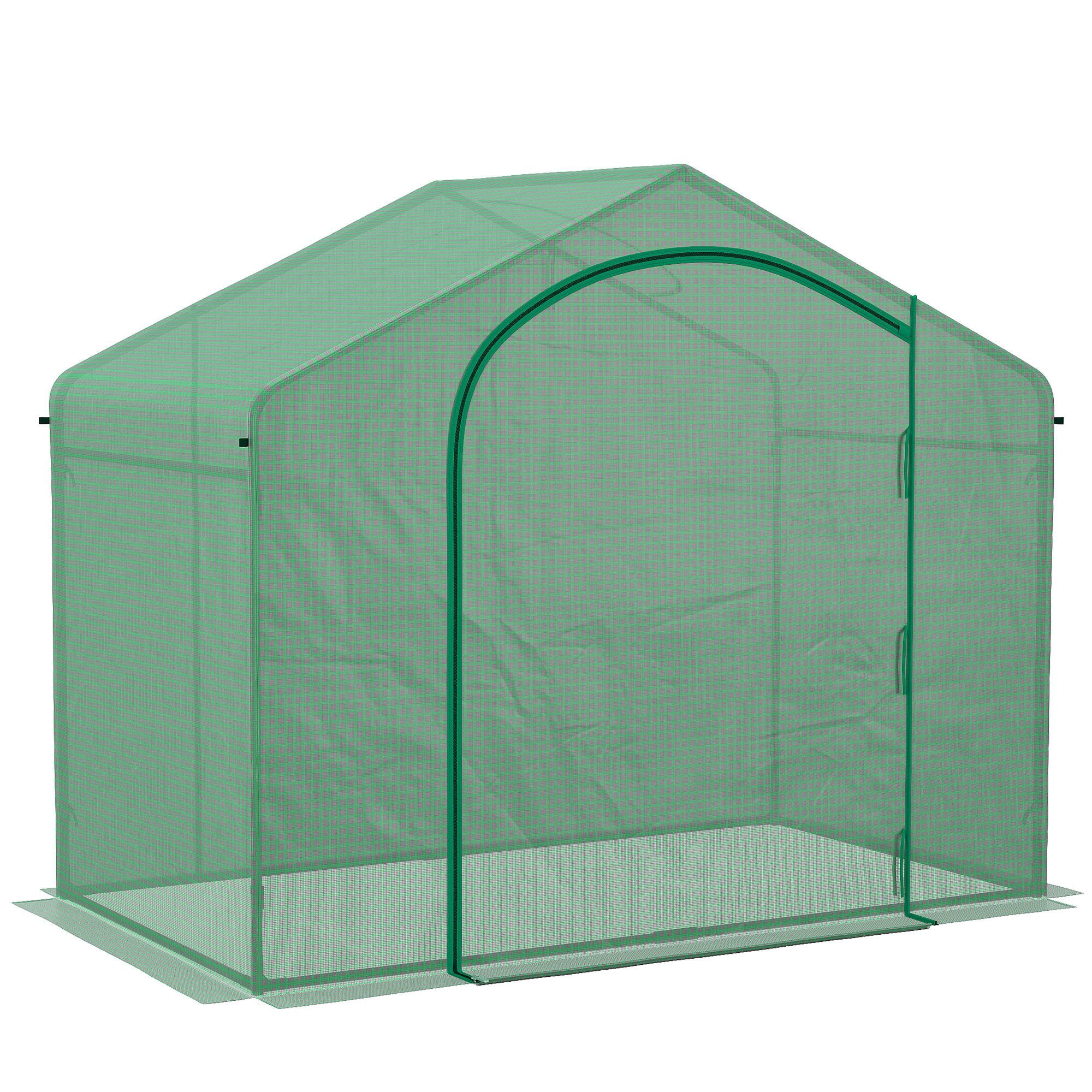 Dranite 6x3x5 FT Walk-in Greenhouse, with PE Cover & Steel Frame ...