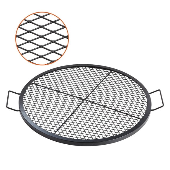 X Marks 32 Inch Heavy Duty Steel Fire Pit Grill Grate Rectangle Cooking ...
