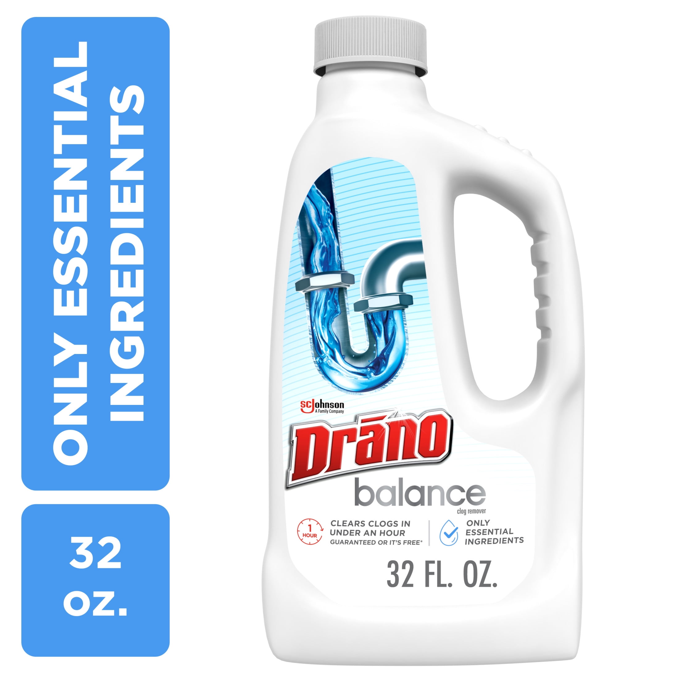 Drano Balance Drain Cleaner and Clog Remover, 32 oz, 1 Count - Walmart.com