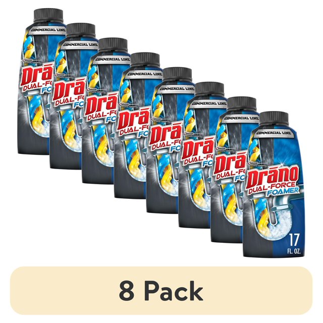 (8 pack) Drano Dual-Force Foamer, Hair and Drain Clog Remover ...