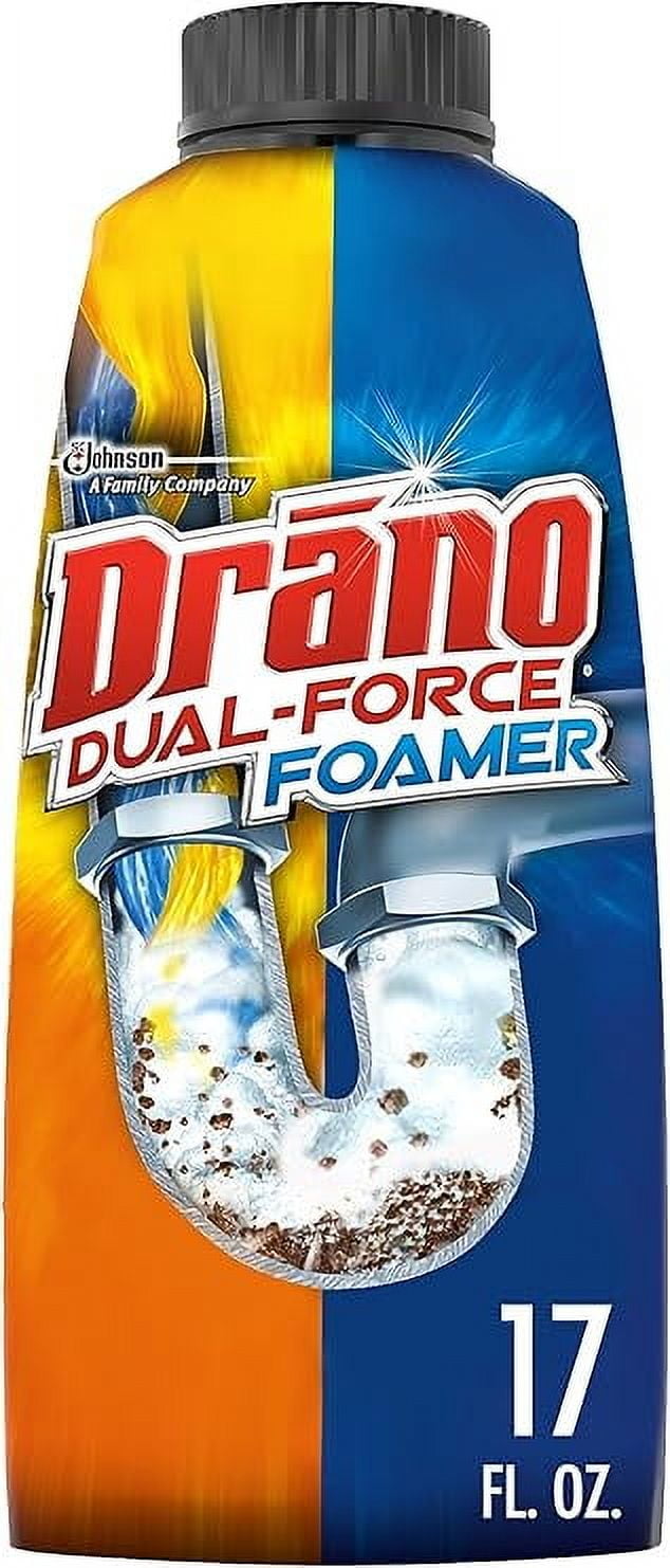 Drano Dual-Force Foamer, Hair Clog Remover for Shower or Sink Drains ...