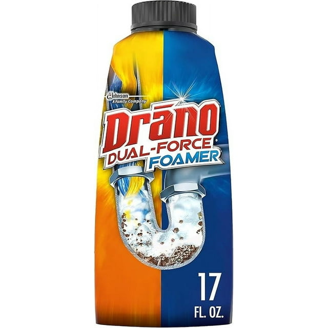 Drano Dual-Force Foamer Drain Clog Remover and Cleaner for Shower or ...