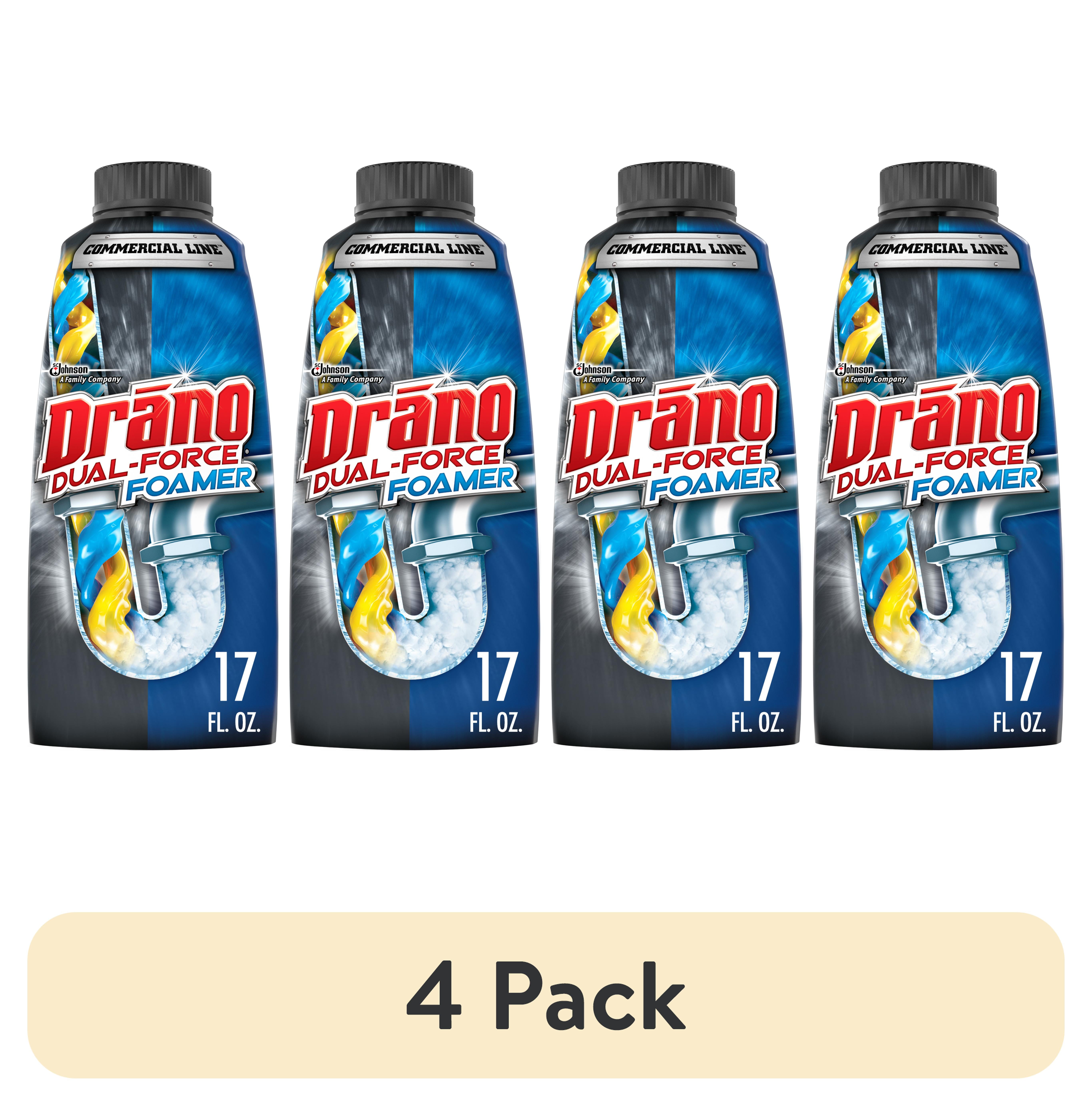 (4 pack) Drano Dual-Force Foamer, Hair and Drain Clog Remover ...