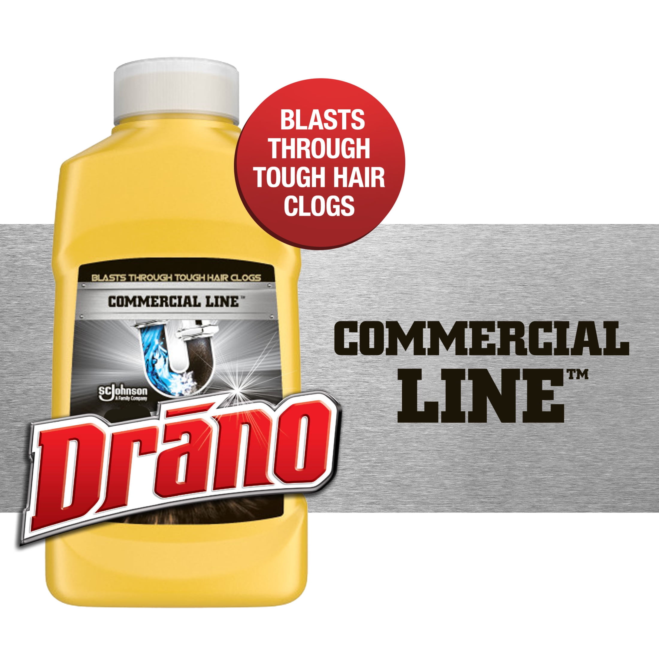 Drano Hair Buster Gel Drain Clog Remover, 16 oz, dissolves hair clogs ...
