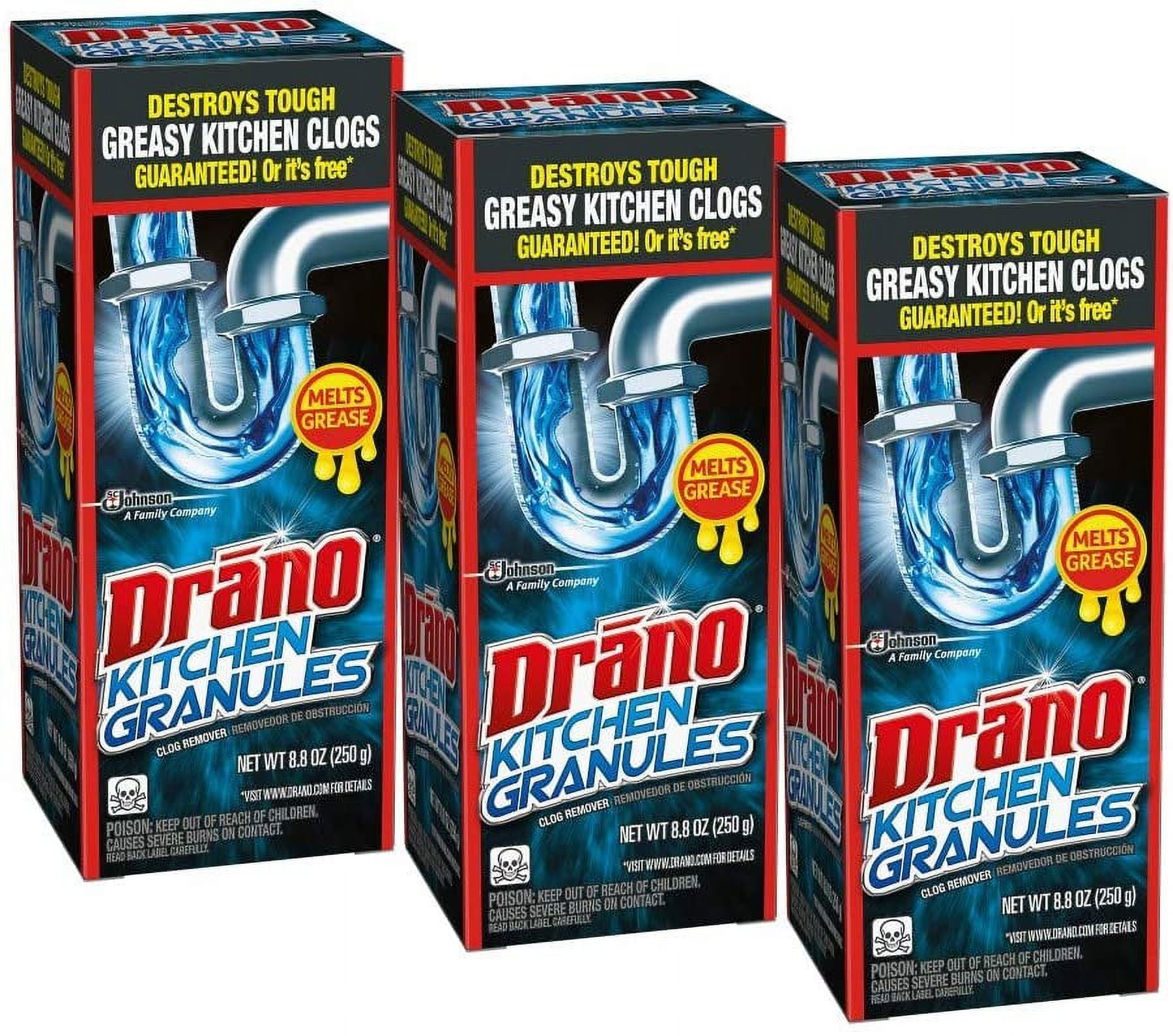Drano Instant Power Sink Force, Kitchen Granules Drain Clog Remover, 8. ...