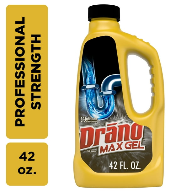 Drano Max Gel Drain & Clog Remover, Professional Strength, 42 oz ...