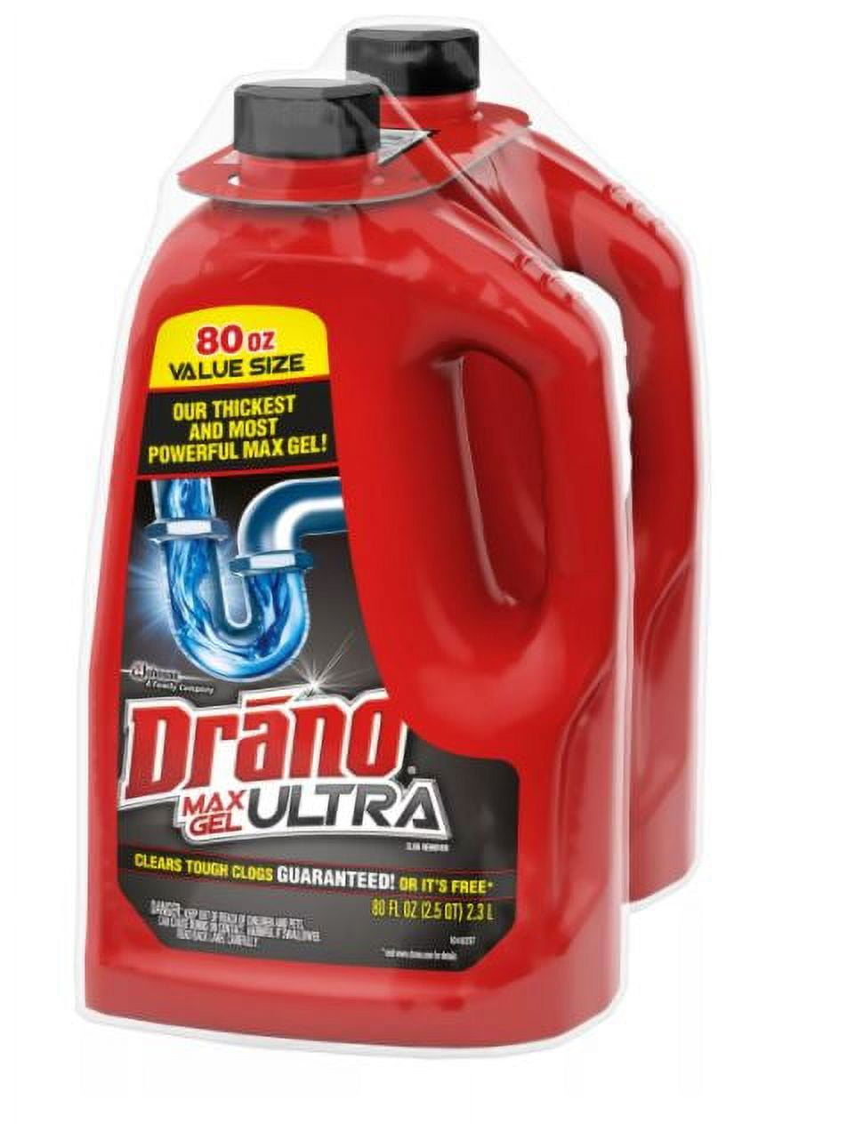 Drano Max UltraGel Twin Pack, Gel Clog Remover (80 oz., 2 pk ...