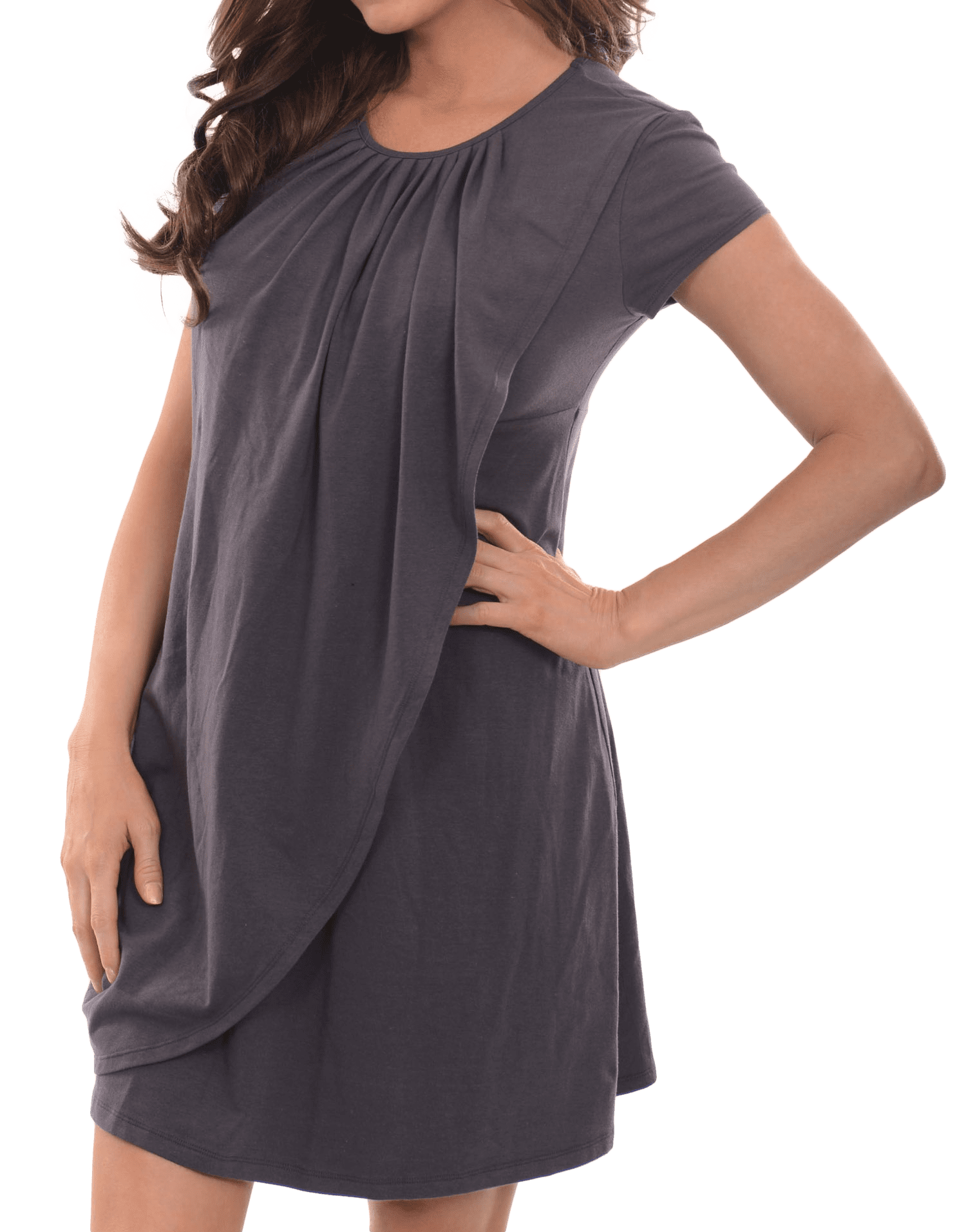 Dynabelly Drape Maternity/Nursing Dress - Walmart.com