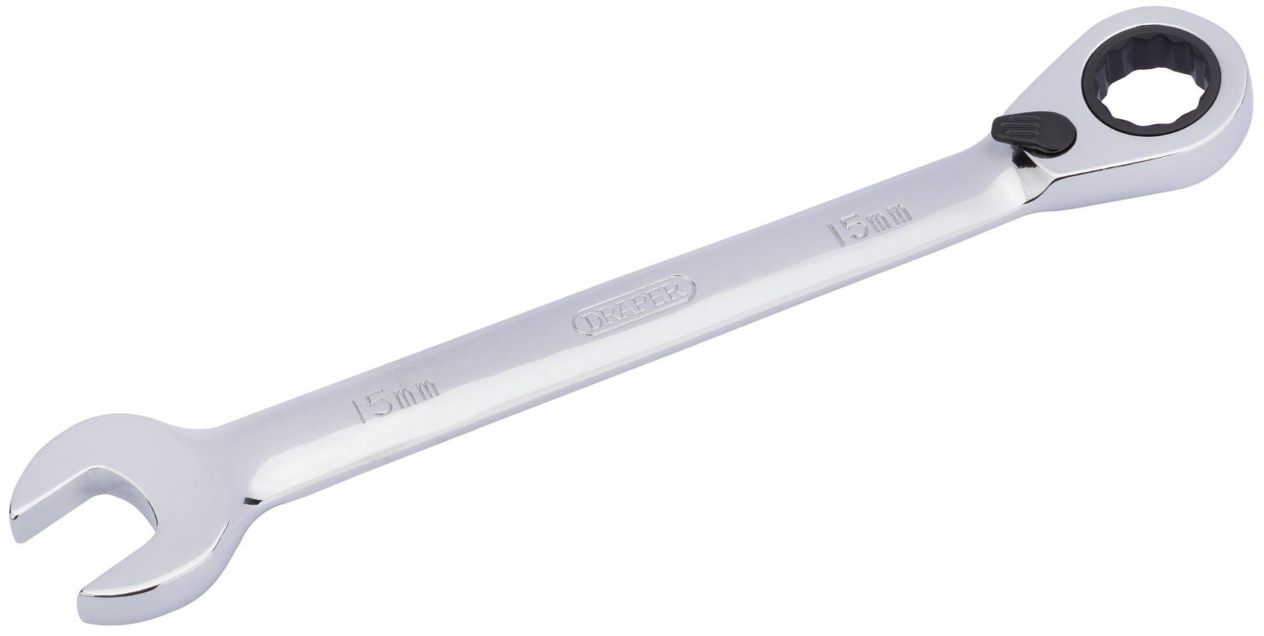 Draper 52003 15mm Hi-Torq Metric Reversible Ratcheting Combination ...