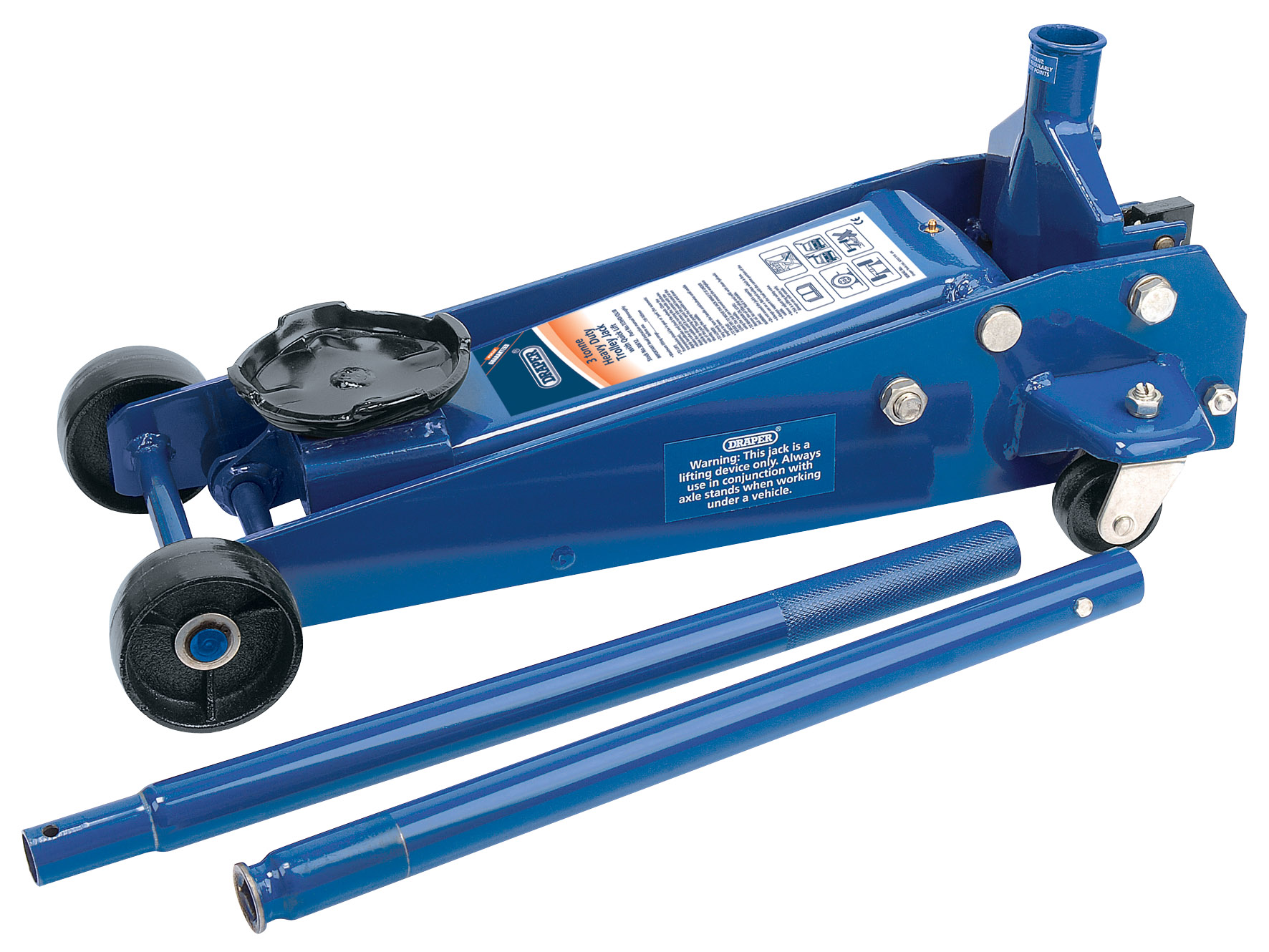 Draper 53089 Heavy Duty Trolley Jack (3 Tonne) - Walmart.com