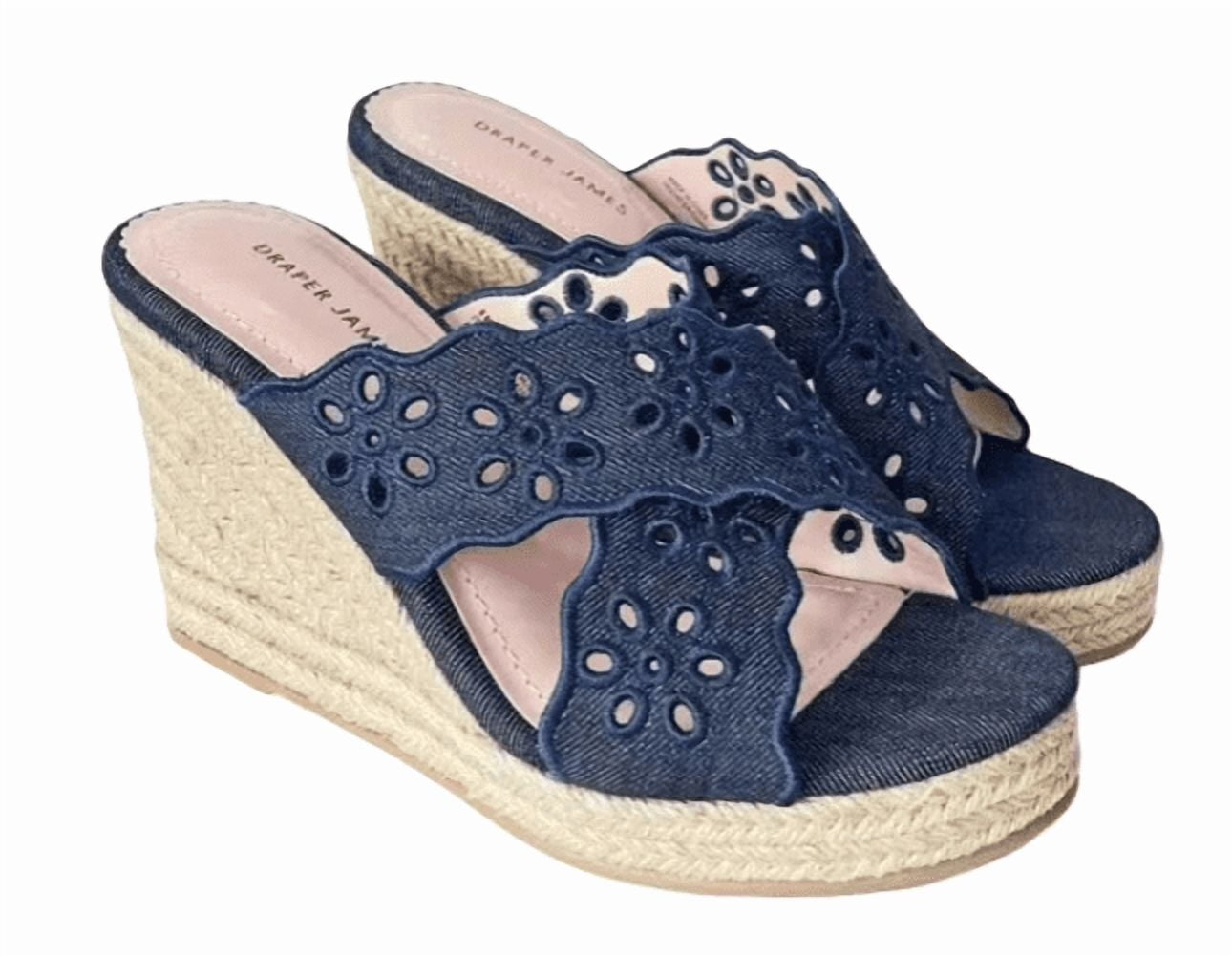Draper James Emily Women's Wedge Shoes, Navy, 6 - Walmart.com