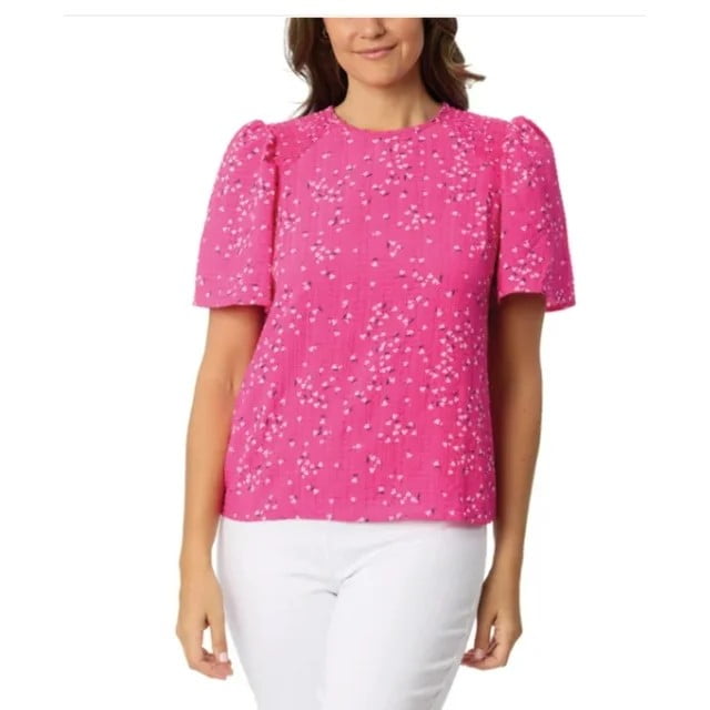 Draper James Women's Flutter Sleeve Blouse | Pink, Medium - Walmart.com