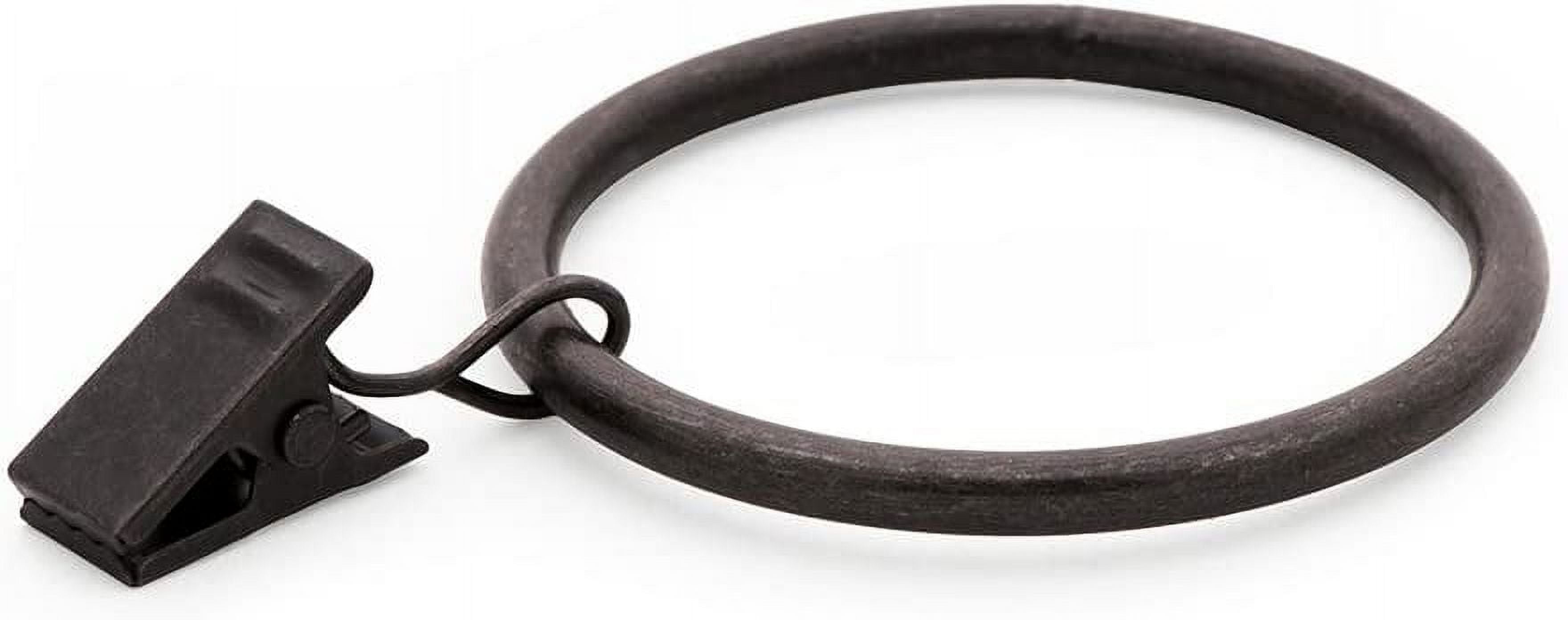 Drapery Curtain Clips with Rings - Set of 14 Decorative Drapery Rings ...