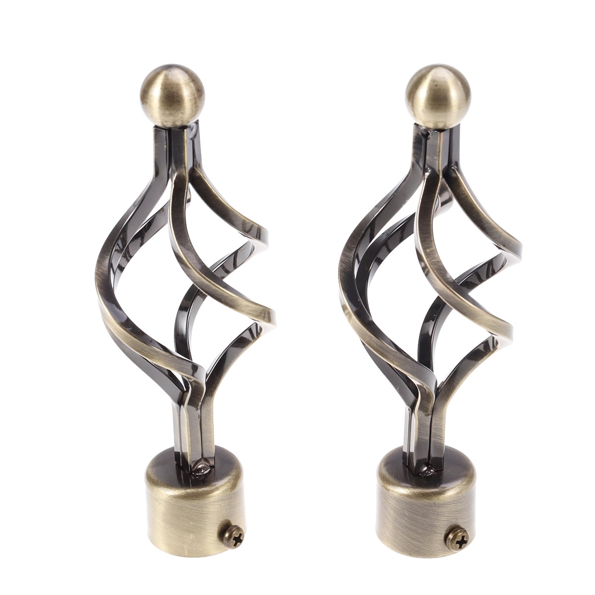 Drapery Pole Head Curtain Rod End Decoration Decorative Rods Ends ...