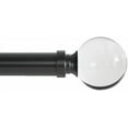 Drapery Treatment Window Curtain Rod - Acrylic Ball 1 inch Pole. 16 to ...