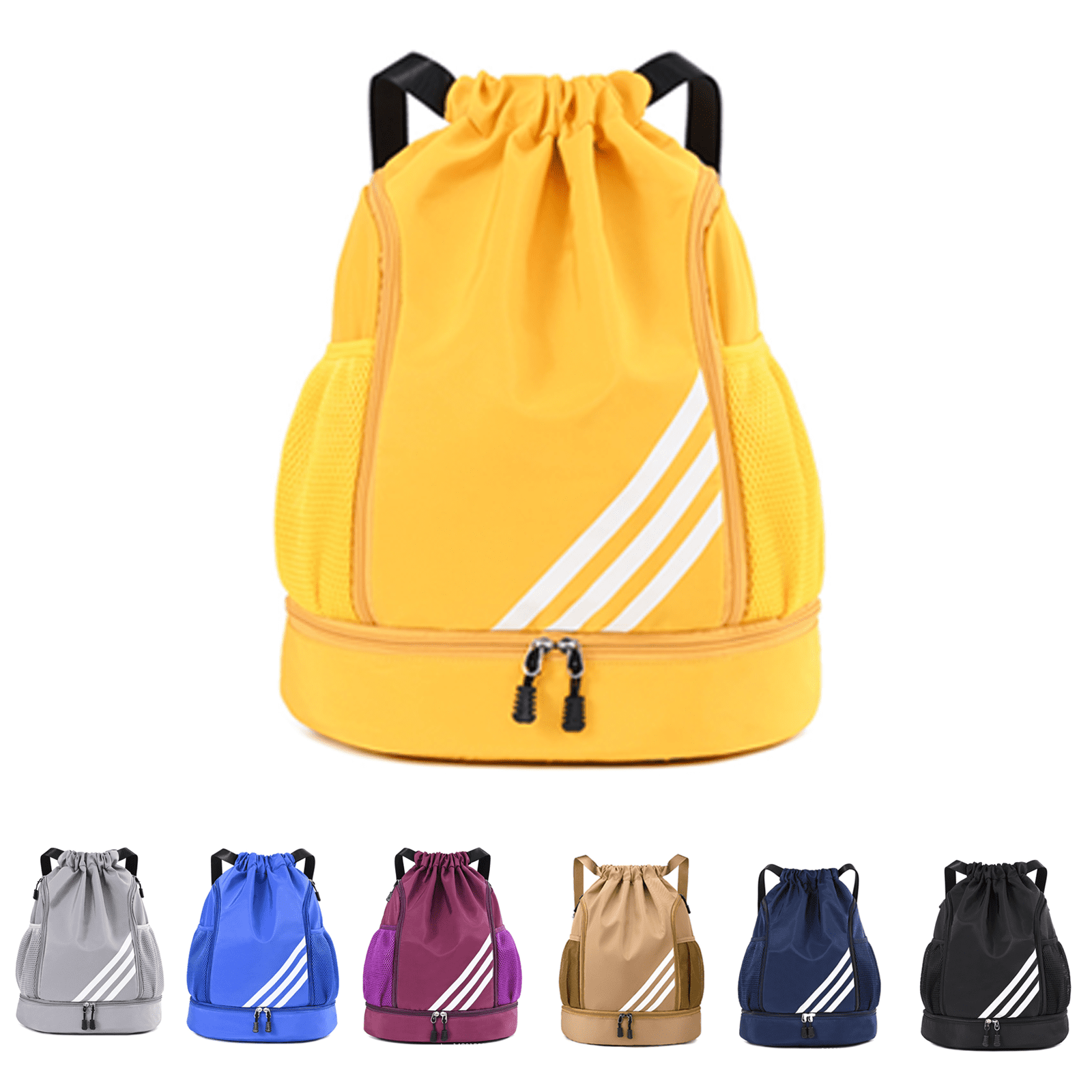 Drasry Drawstring Backpack Resistant String Bag Swimming Gym Sports ...