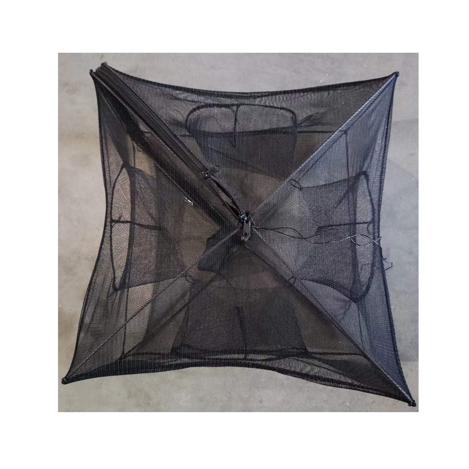 Drasry Fishing Bait Trap Fish Minnow Crayfish Crawdad Shrimp 4 Hole Foldable Cast Net ...