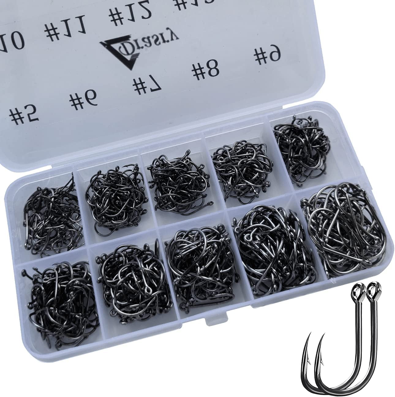 Drasry Fishing Hooks Set High Carbon Steel Jig Bait Sharp Fish Hook ...