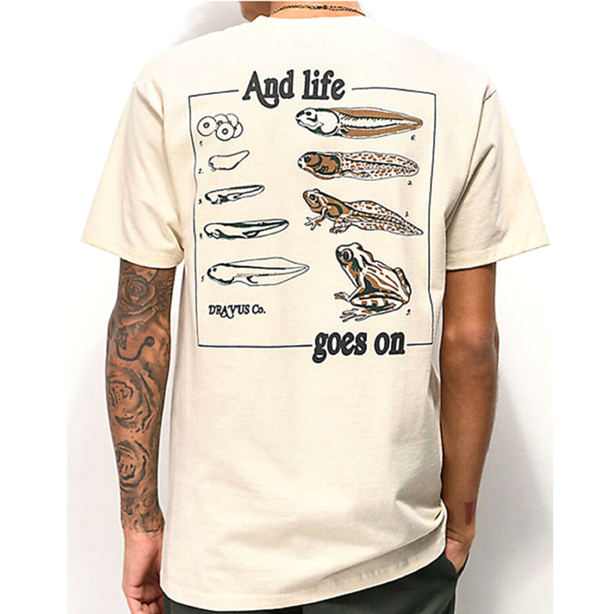 Dravus "Life Goes On" Men's Cream T-Shirt - Med - Walmart.com
