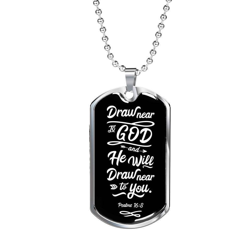 Draw Closer To God Scripture Inspired Psalm Necklace Stainless Steel or ...