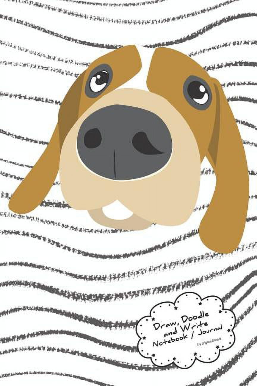 Draw, Doodle and Write Noteboook Journal: Doggy Striped Background ...