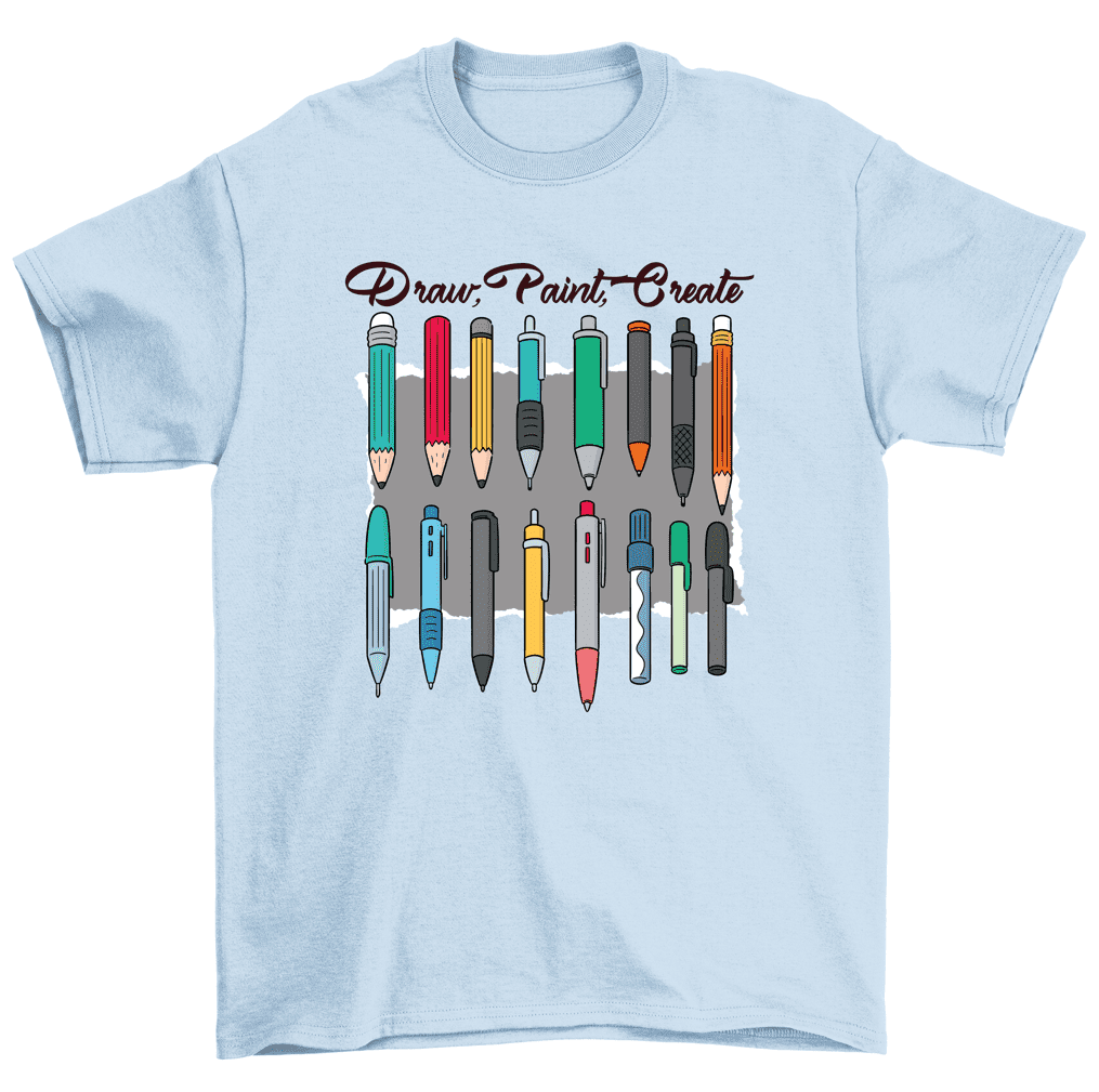 Draw Paint Create Artist Art Teacher Gift T-Shirt Men Women - Walmart.com